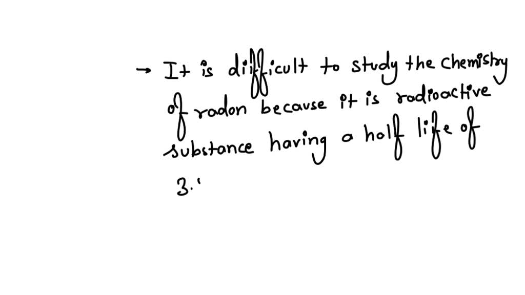 SOLVED:The only confirmed compound of radon is radon difluoride, RnF2 ...