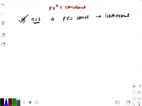 SOLVED:In a polytropic process, P V^n= constant : (a) If n=1, process ...