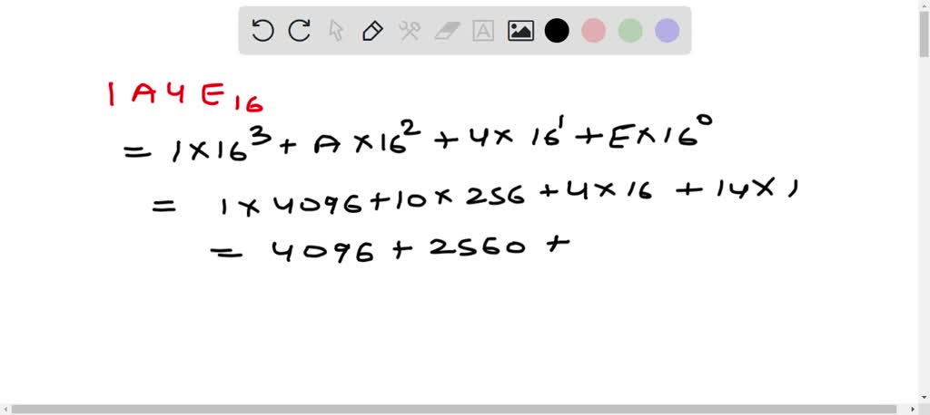 SOLVED:Convert the following hexadecimal numbers into their decimal ...