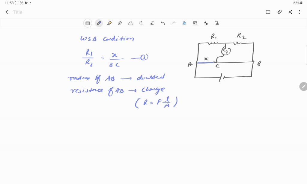 SOLVED:In the shown arrangement of the experiment of the meter bridge ...