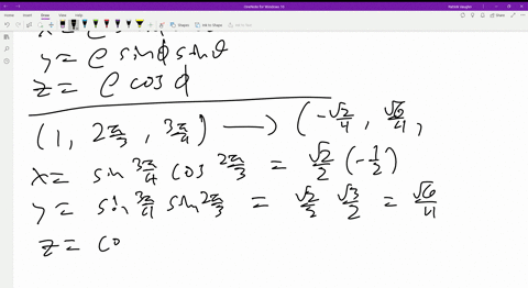 SOLVED:Change the following from spherical to Cartesian coordinates. (a ...