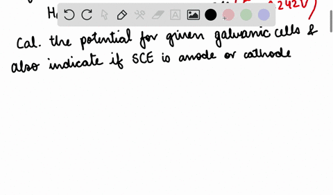 SOLVED:The saturated calomel electrode, abbreviated SCE , is often used ...