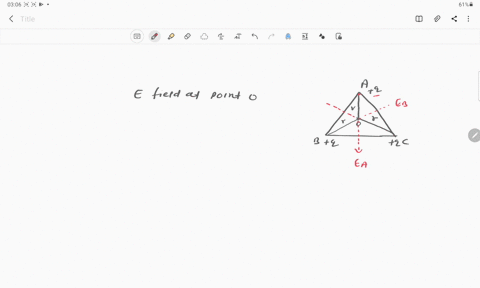 SOLVED: A B C is an equilateral triangle. Charges +q are placed at each ...