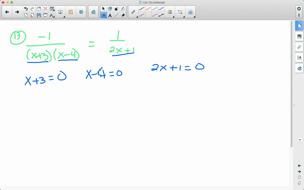 ⏩SOLVED:When solving an equation with variables in denominators, we ...