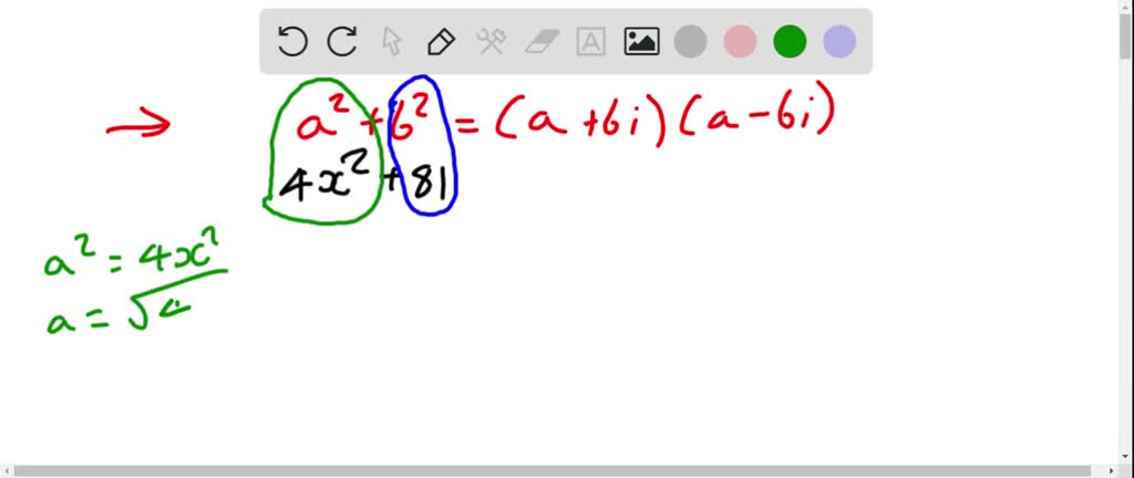 SOLVED:The property that the product of conjugates of the form (a+b i ...