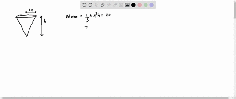 SOLVED: Volume of a conical cup A conical paper cup has a radius of 2 ...