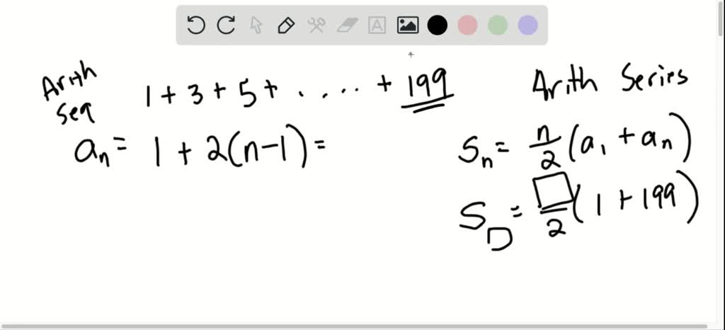 SOLVED Find The Sum Of The Odd Numbers 1 To 199 Inclusive 