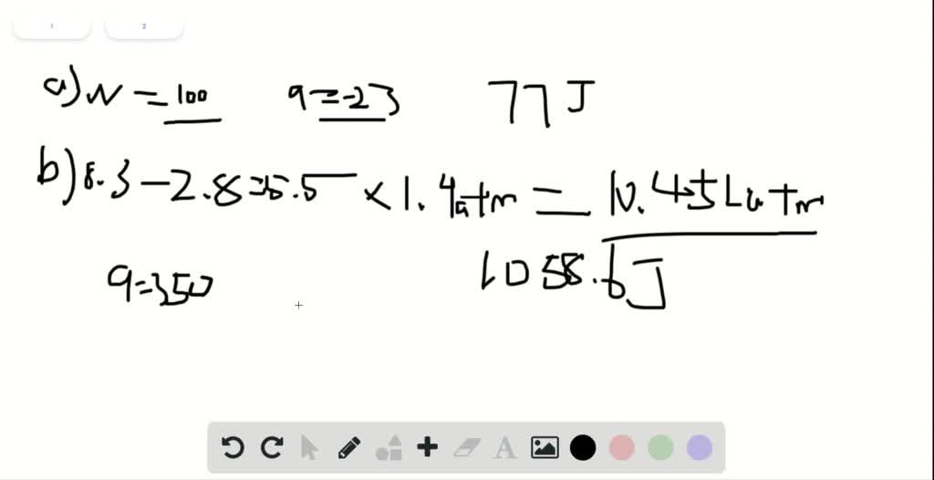 SOLVED:Calculate the internal energy change for each of the following ...