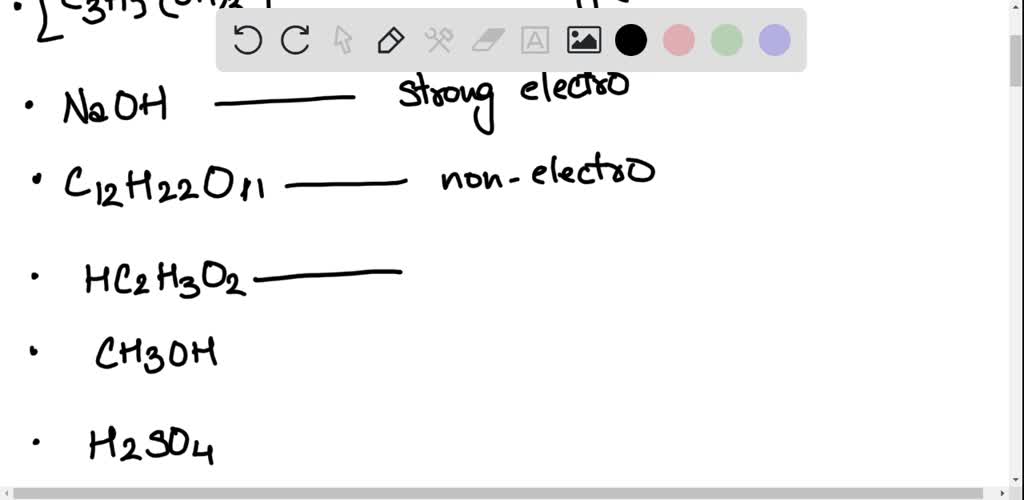 Solved Determine Whether Each Of The Following Substances Is An