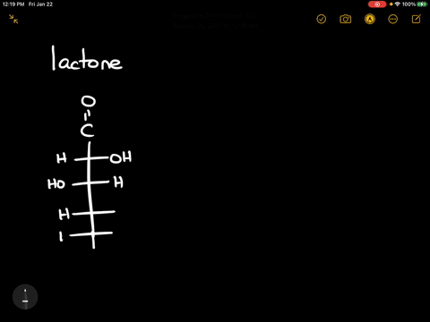 The aldonic acid of D -glucose forms a five-membered-ring...