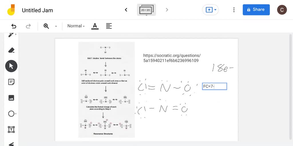 SOLVED:The molecule nitrosyl chloride, NOCl, has a skeleton structure ...