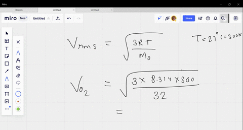 calculate the rms velocity of chlorine molecules at 12c and 78 cm ...