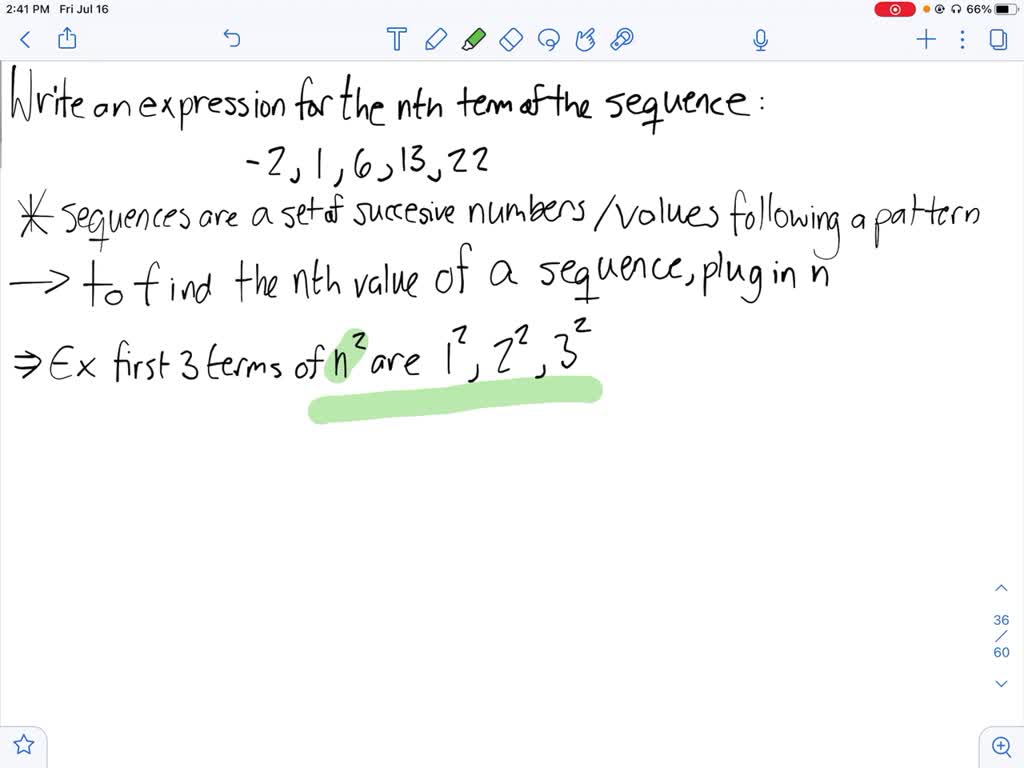 SOLVED: Encontrar el término n-ésimo de una sucesión En los ejercicios ...