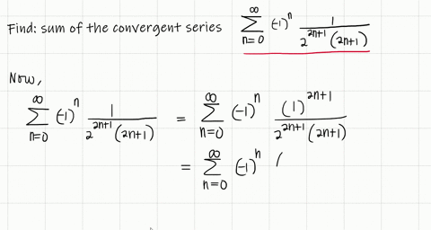 SOLVED:In Exercises 49–54, find the sum of the convergent series by ...