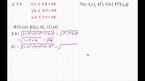 Determine whether the points lie on a straight line. (a) A(2,4,2), B(3 ...