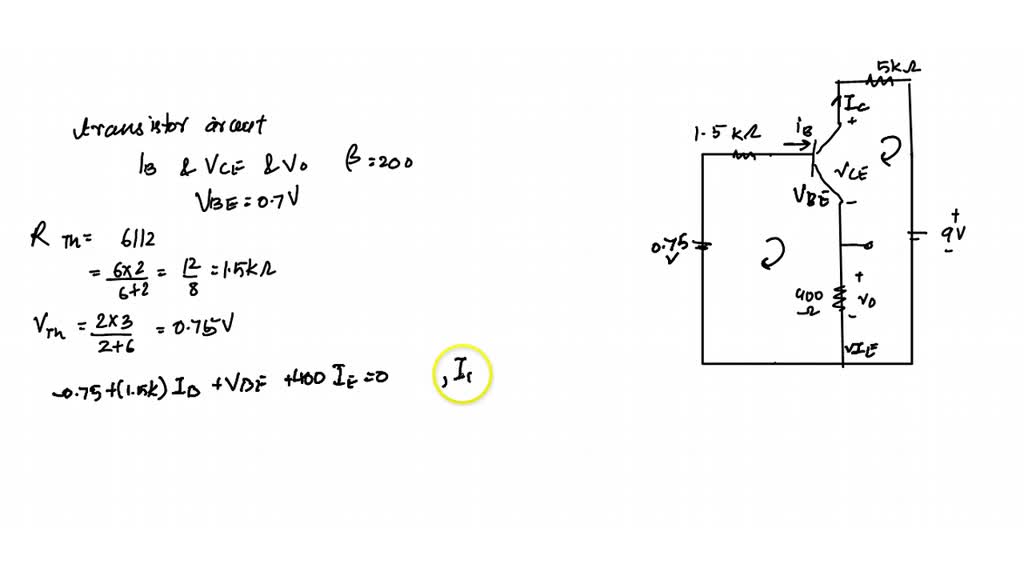SOLVED:The transistor shown in Figure P5.26 has β=120. Determine IC and ...