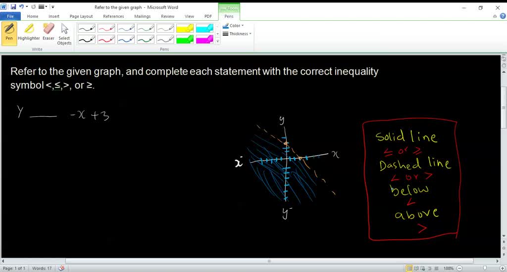 ⏩SOLVED:Refer to the given graph, and complete each statement with… | Numerade