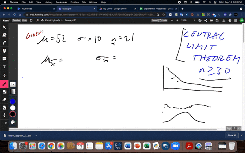 SOLVED: Determine μx and σx from the given parameters of the population and the sample size. μ ...