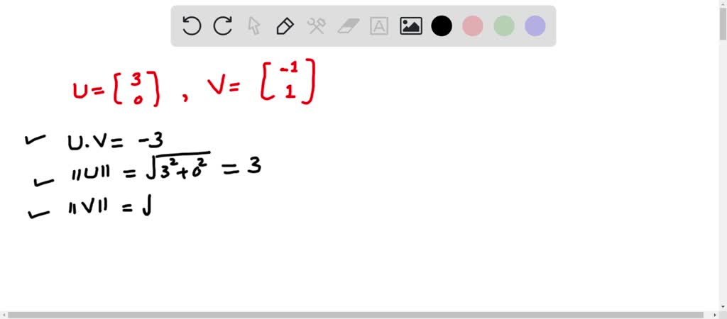 SOLVED:Determine whether the angle between 𝐮 and 𝐯 is acute, obtuse, or ...