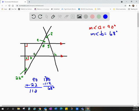 SOLVED:Calculate lettered angle measure. (Check your book to see figure)