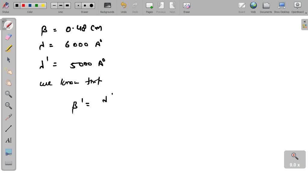 SOLVED:The fringe width at a distance of 50 cm from the slits in Young ...