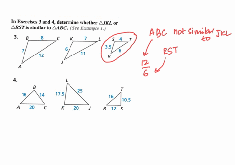 ⏩SOLVED:In Exercises 3 and 4, determine whether ΔJKL or ΔRST is… | Numerade