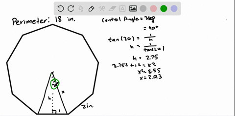 SOLVED:The perimeter of a regular nonagon, or 9 -gon, is 18 inches. Is this enough information ...