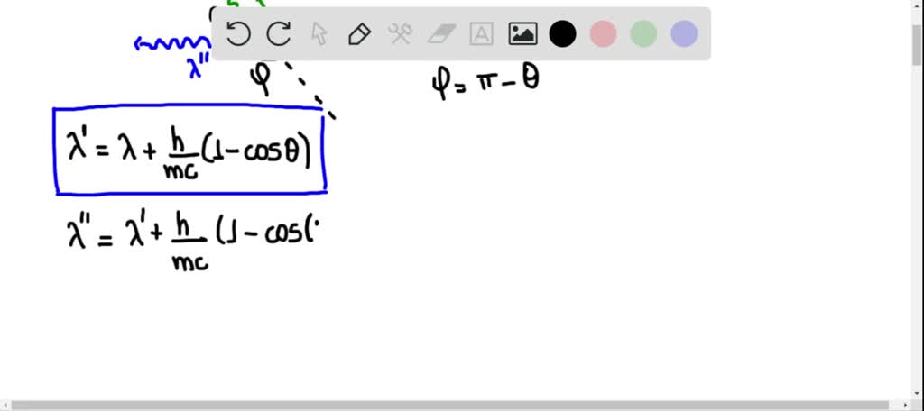 SOLVED:A photon having wavelength λscatters off a free electron at A (Fig. P 39.15 ), producing ...
