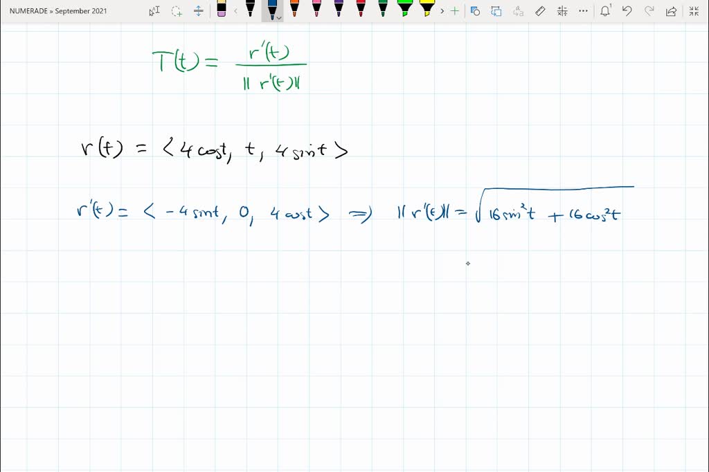 SOLVED:Use Eq. (3) to calculate the curvature function κ(t) . 𝐫(t)= 4 cost, t, 4 sint)