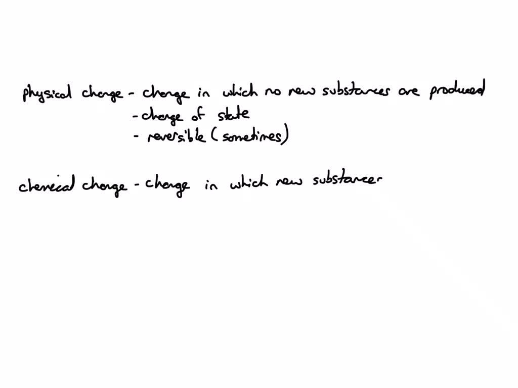 SOLVED:Which of the following are physical changes and which are ...