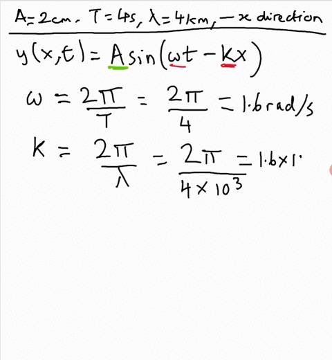 SOLVED:(a) Write an equation for a surface seismic wave moving along ...