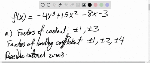 SOLVED:Using the Rational Zero Test, (a) list the possible rational ...