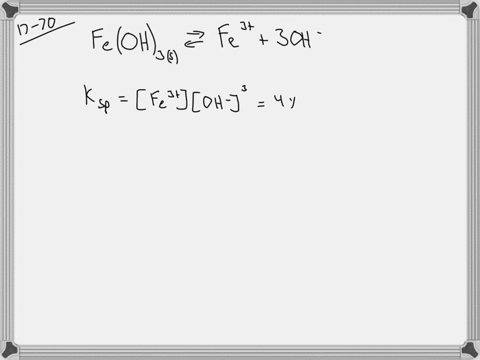 ⏩SOLVED:The solubility product of iron(III) hydroxide is very small ...