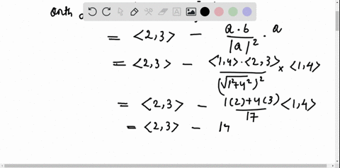 SOLVED:For the vectors in Exercise 40 , find orth, 𝐛 and illustrate by ...