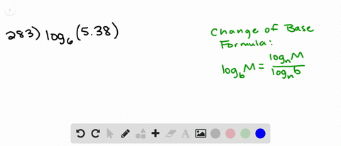 SOLVED:For the following exercises, use the change-of-base formula to evaluate each expression ...