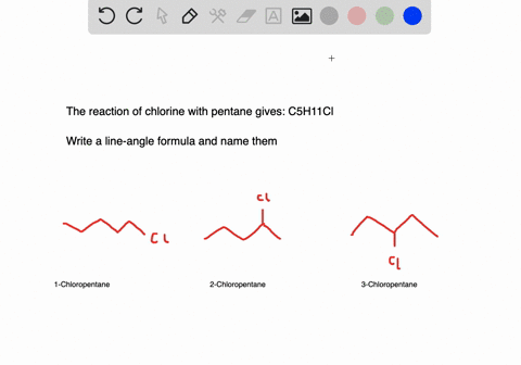 ⏩SOLVED:The reaction of chlorine with pentane gives a mixture of ...