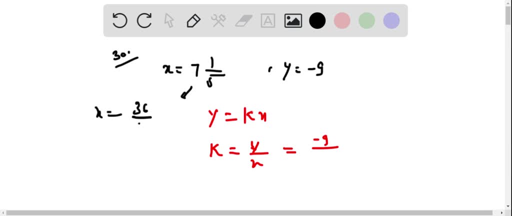 SOLVED:The variables x and y vary directly. Use the given values to write an equation that ...