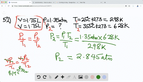 SOLVED:A sample of nitrogen gas in a 1.75- container exerts a pressure of 1.35 atm at 25^∘ C ...