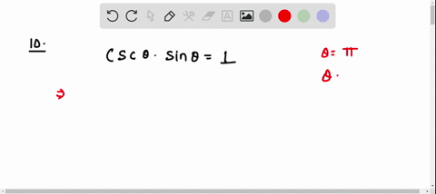 SOLVED:Exer. 1-38: Find all solutions of the equation. cscθsinθ=1
