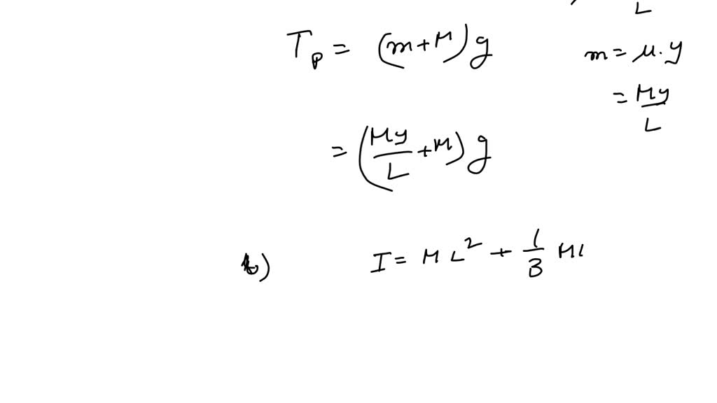 A compact mass M is attached to the end of a uniform rod, of equal mass ...