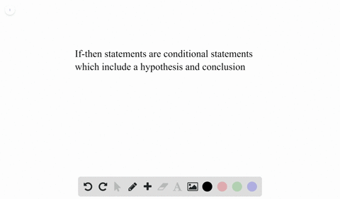SOLVED:Write the hypothesis and the conclusion of each conditional. If m ∠1=90, then ∠1 is a ...