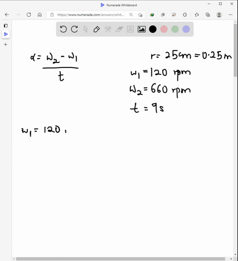 ⏩SOLVED:A wheel 25.0 cm in radius turning at 120 rpm increases its ...