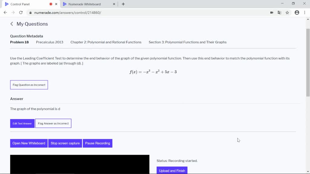SOLVED:Use the Leading Coefficient Test to determine the end behavior ...