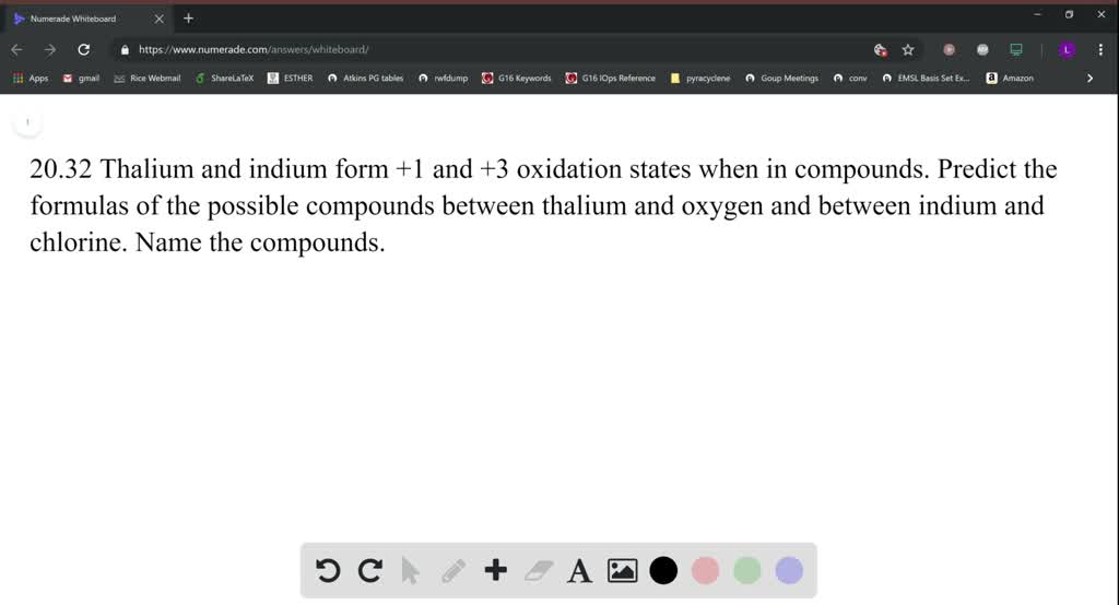 Thallium and indium form +1 and +3 oxidation states when in compounds ...