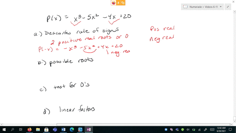 SOLVED:For each polynomial (a) use Descartes' rule of signs to ...