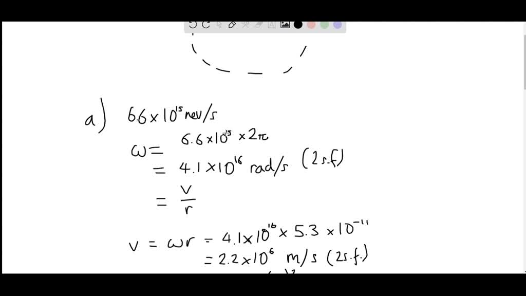 Solved In The Bohr Model Of The Hydrogen Atom The Electron Revolves In