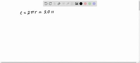 SOLVED:Find the circumference and area of a circle with a radius of 10 ...