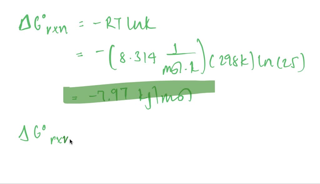 SOLVED:Calculate ΔGrxn^∘ and Ecell^∘ for a redox reaction with n=2 that ...