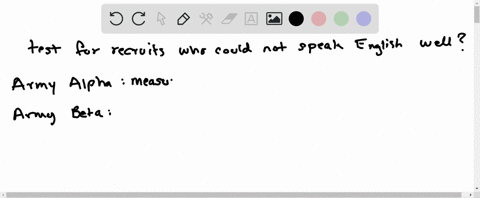 SOLVED:Which test designed for the Army was used for recruits who were ...