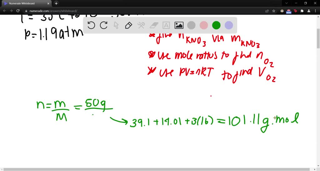 SOLVED:Potassium nitrate decomposes to potassium nitrite and oxygen ...